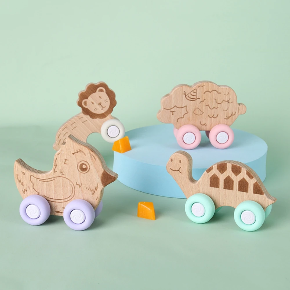 New Style Unisex Baby Teether Soft Food Grade Silicone And Wooden Beechwood Toy Chick Design For ...