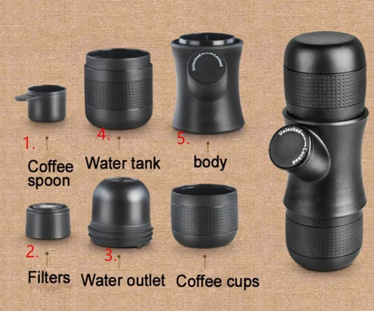All-in-1 Portable Hand Press Espresso Coffee Maker