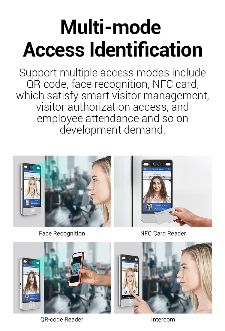 Telpo F8 8-inch Outdoor Qr Code Rfid/hid Face Recognition Smart ...