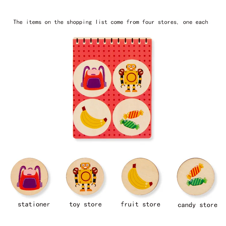 Children Early Education Card Sorting Game Animal Store Wooden Memory ...