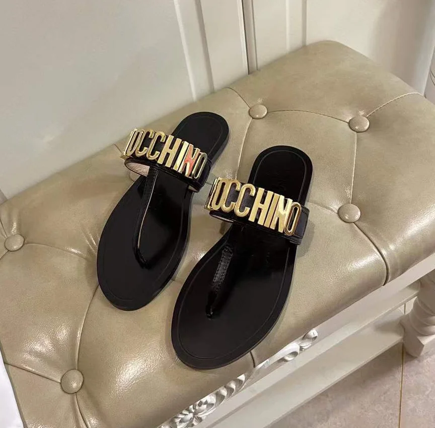 Wholesale Fashion Open Toe Footwear Beach Flat Leather Luxury Designer ...