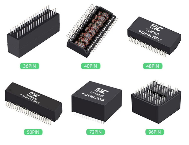 네트워크 변압기 Smd 48pin 1000mbps 변압기 플라즈마 De 빨간색 자기 모듈 Smd 네트워크 필터 - Buy Smt ...