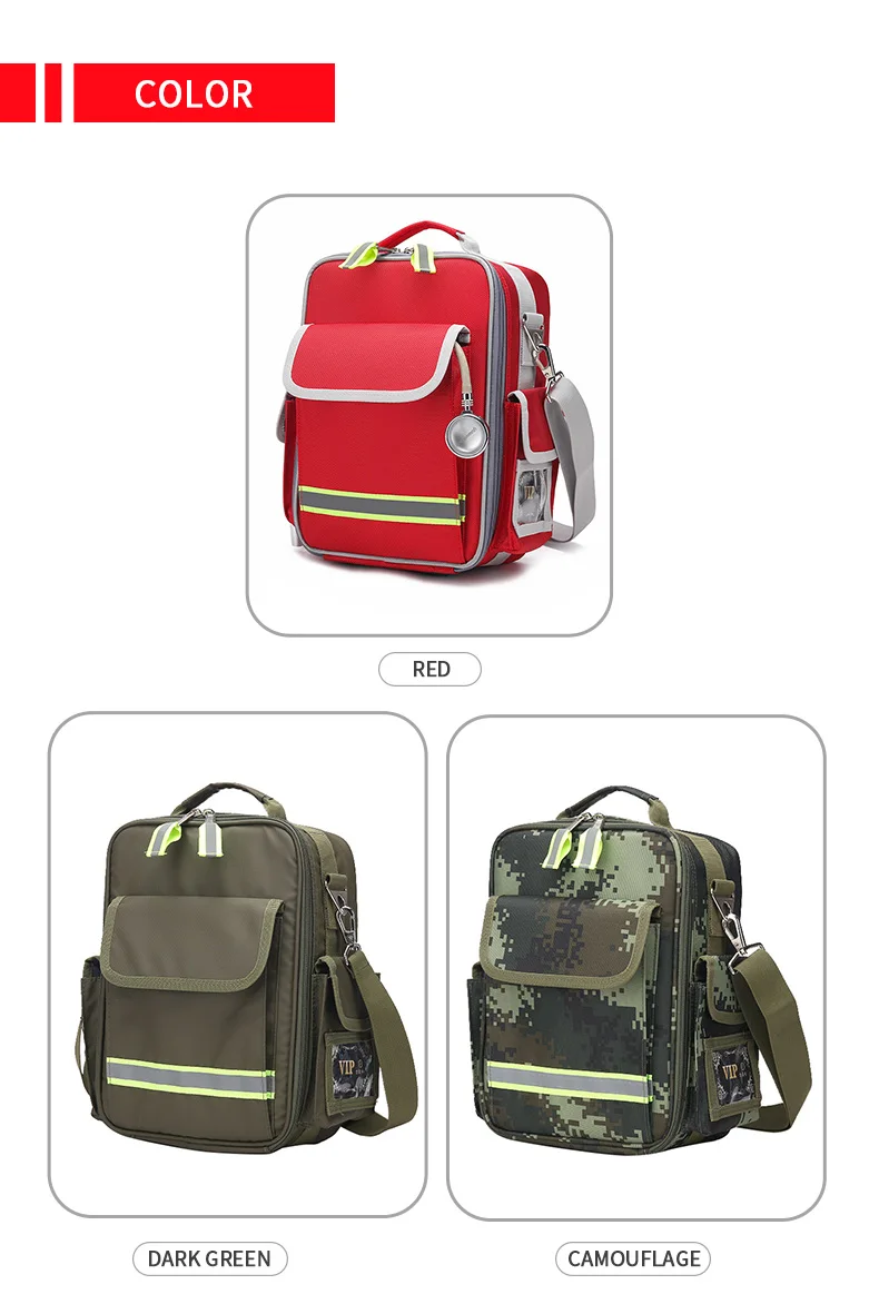 Multi Compartment Design First Aid Kit Large Capacity Storage Durable ...