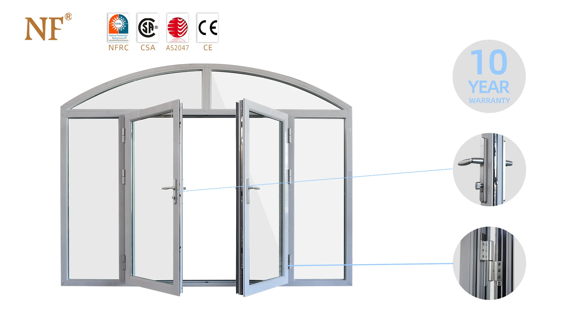 Normal Aluminium Profile Swing Doors With Double Glass - Buy Swing ...