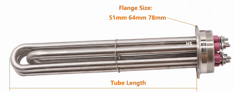 380v 9kw 12kw 15kw Electric Clamp Immersion Heater Water Tank Immersion ...