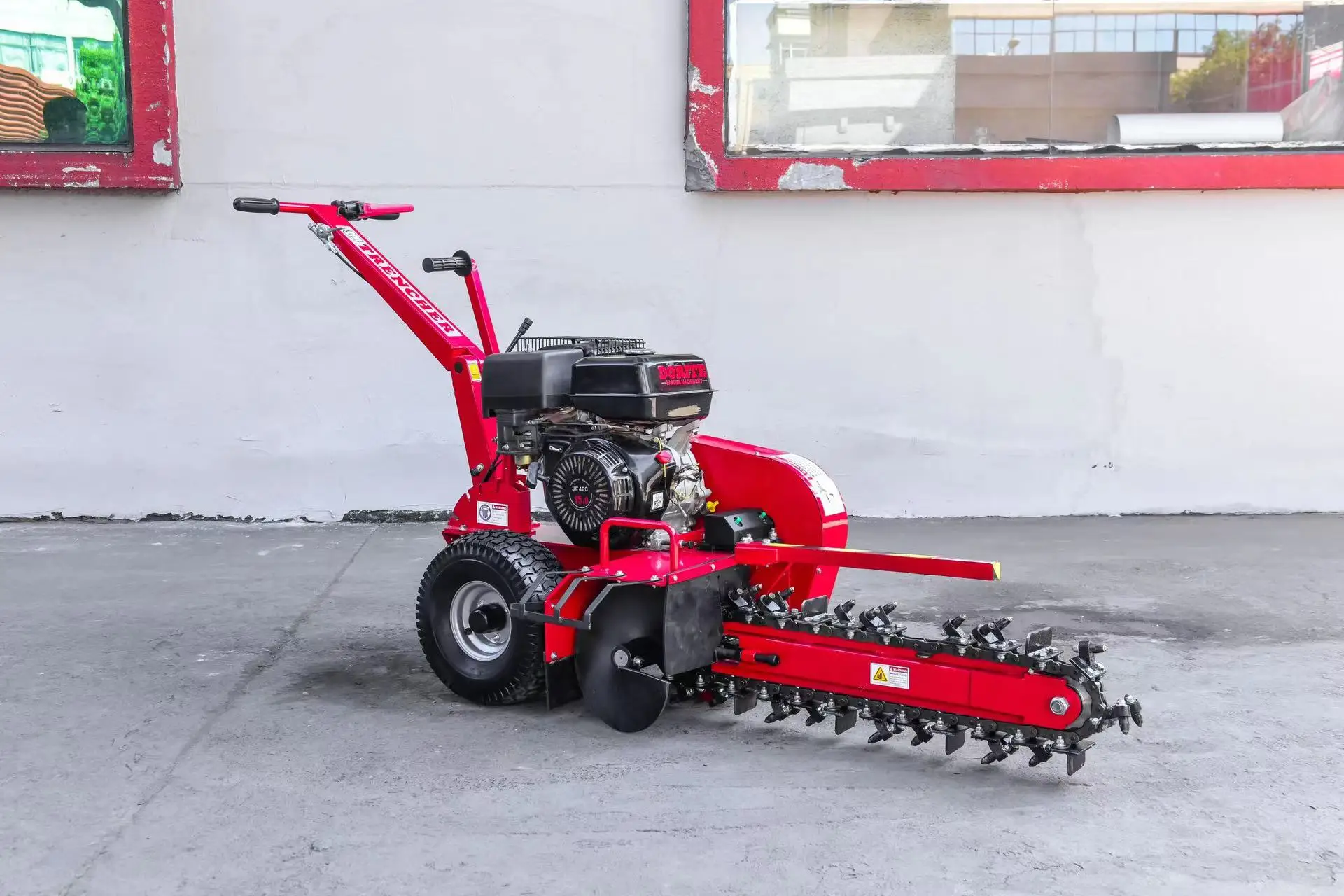 Self-propelled Trenching Machine Diesel Engine Walk Type Small Trencher ...