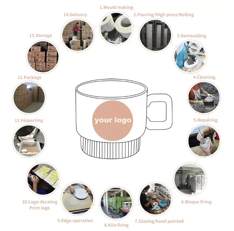 11oz Luxury Gold Mug - Custom Logo Ceramic Coffee Mugs