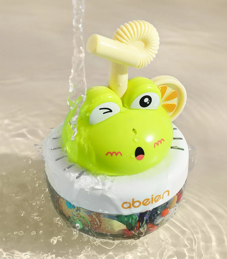 New Design Baby Cartoon Animal Amphibious Pressing Water Bath Roly-poly ...