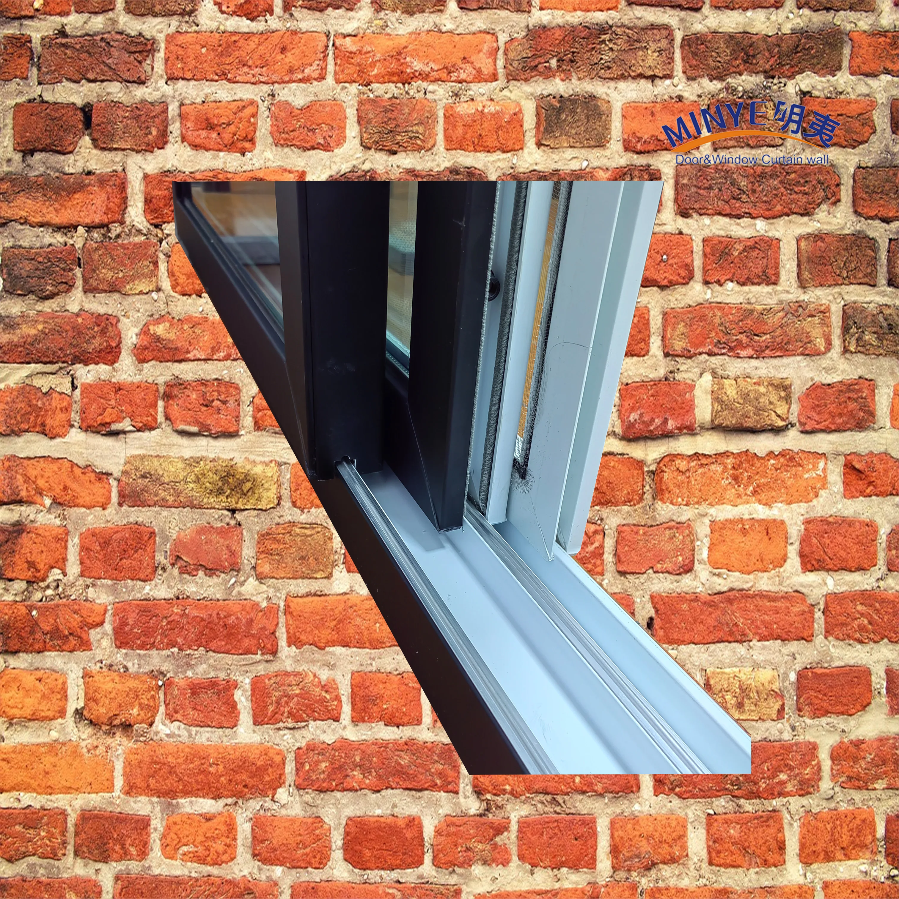Upvc Sliding Window Low E Glass Double Color with Nail Fin German Brand ...