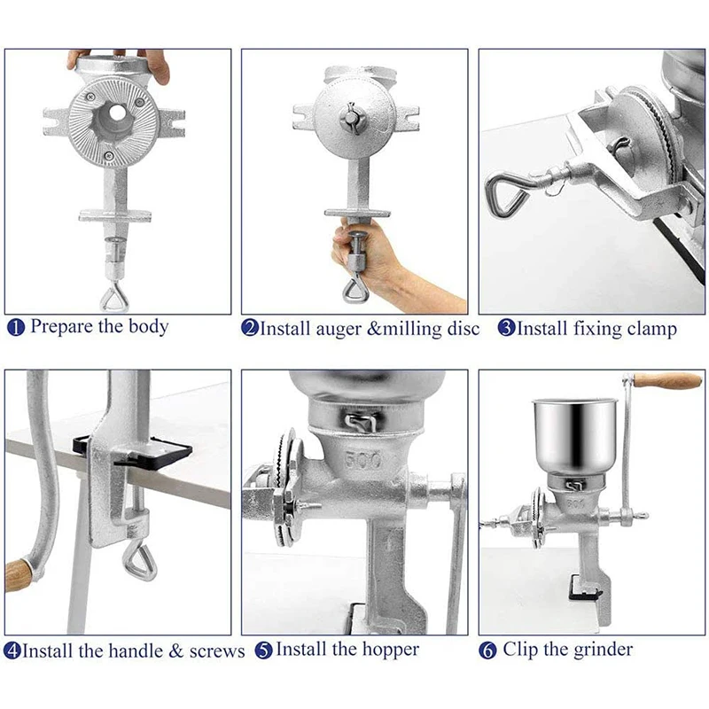 Manual Corn Grinder Machine - Hand Operated Grain Flour Mill for ...