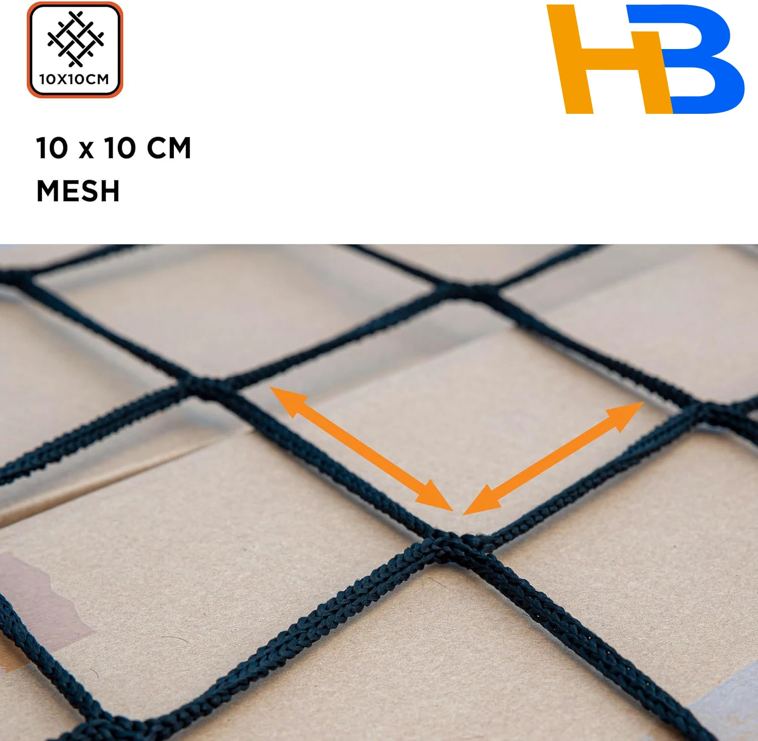 Black Cargo Trailer Safety Net Made Of Durable Plastic With Cutting ...