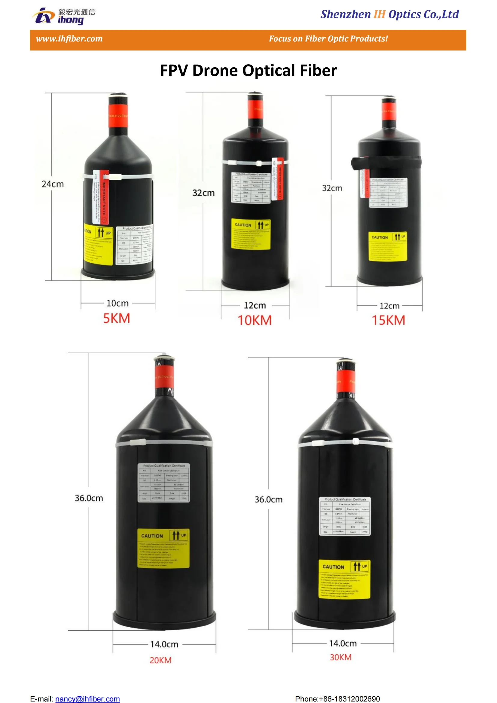 FPV Drone Optical Fiber Kit - Fly up to 30KM Distance