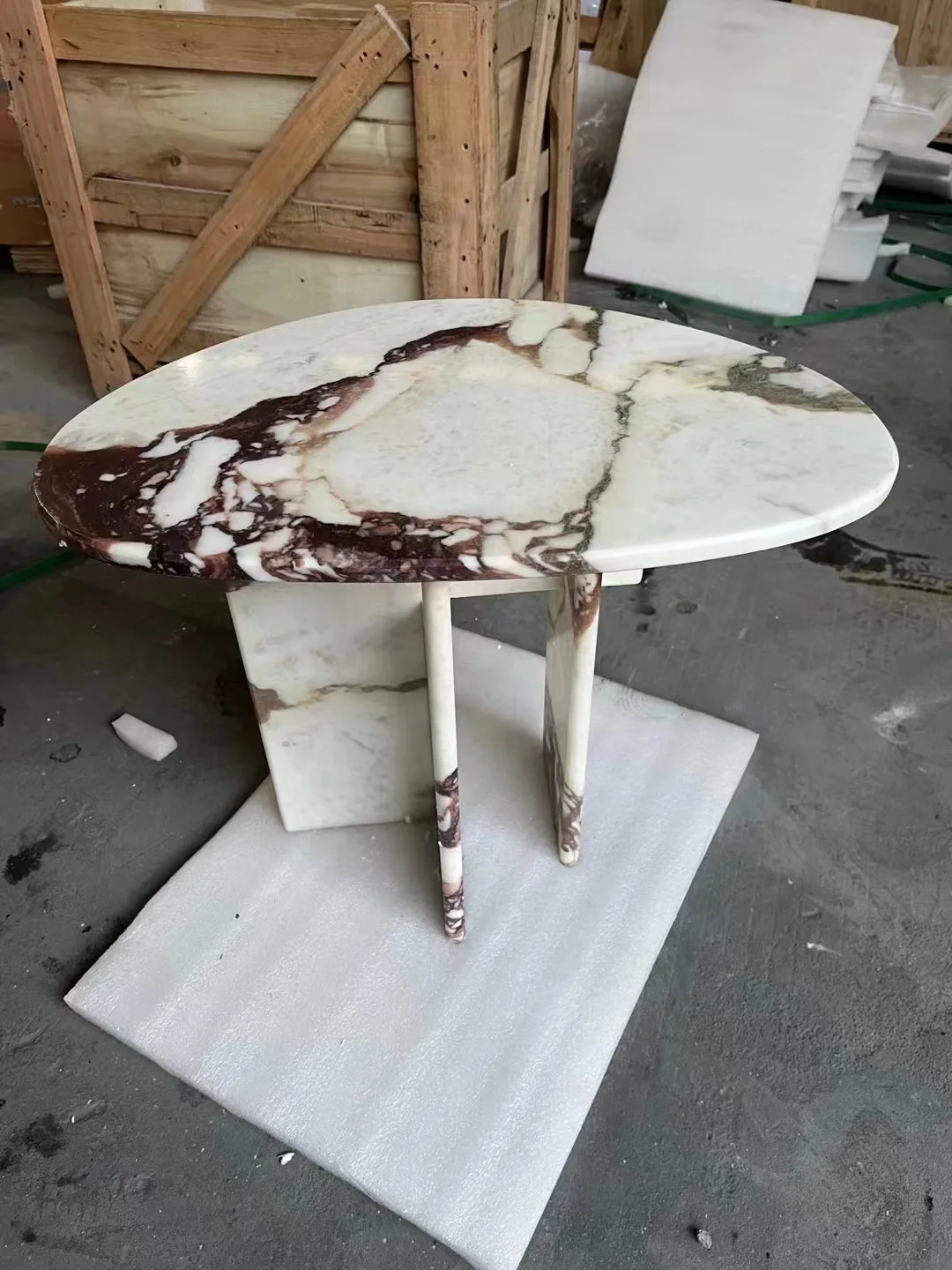 Calacatta Viola Marble Table - Elegant & Durable Design