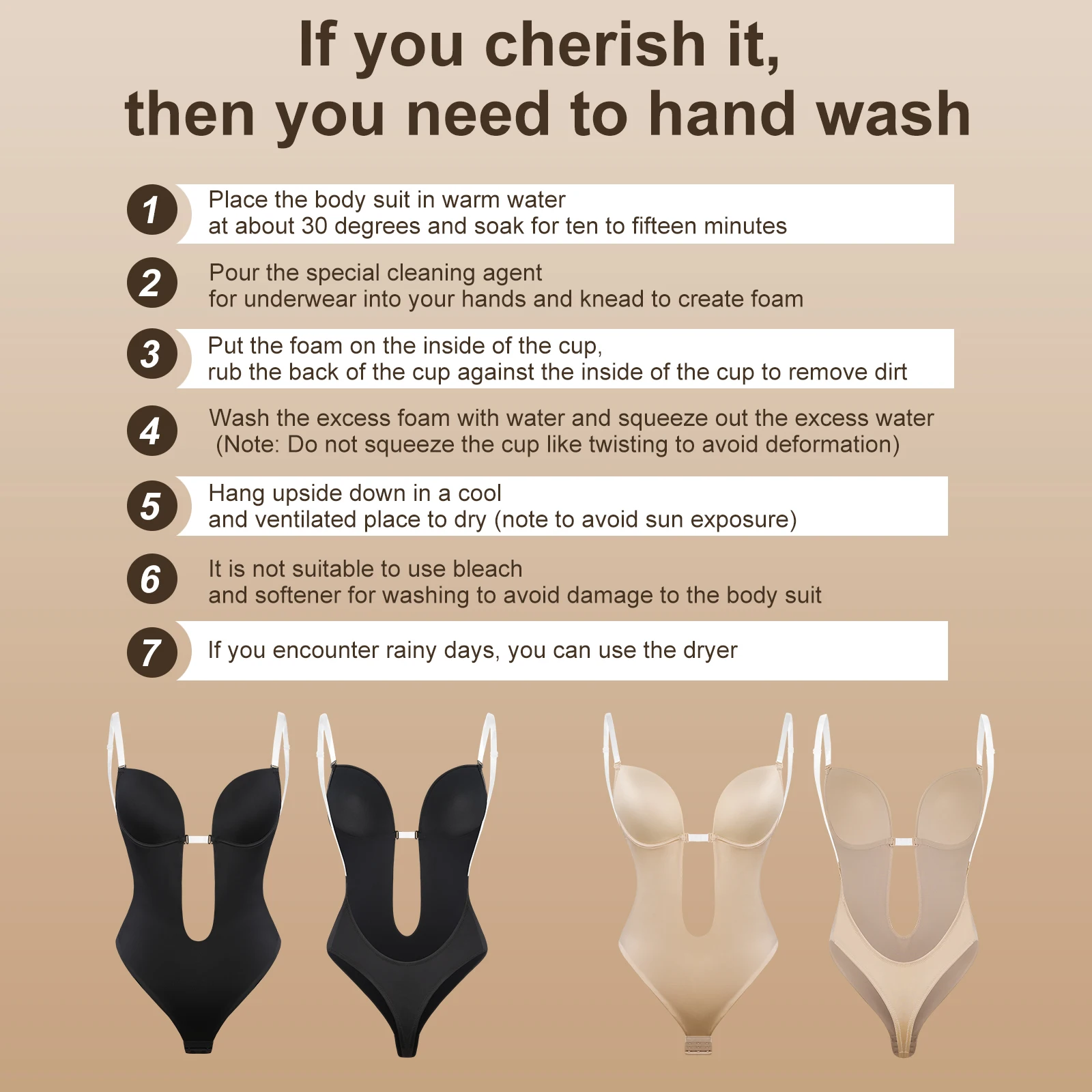 Private Label Shapewear Invisible Bra Bodysuit Shapewear For Women ...