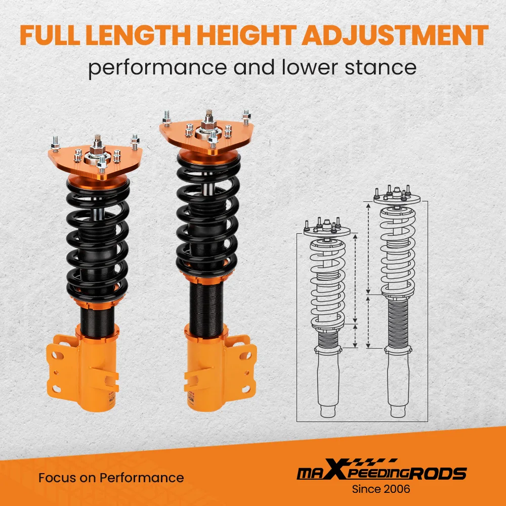 Maxpeedingrods Adjustable Lowering Coilovers for Subaru Forester SF ...