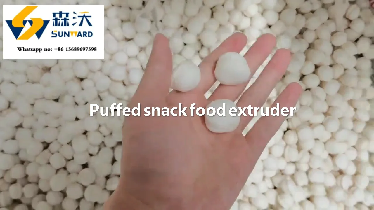 Extruded Crispy Core Filling Pop Corn Puff Snack Processing Line Pillow ...