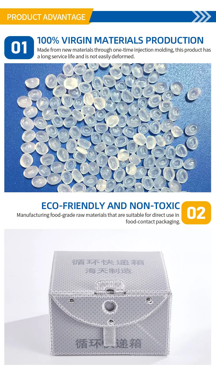 Waterproof Collapsible Honeycomb Board Box pp Plastic Turnover Crates ...