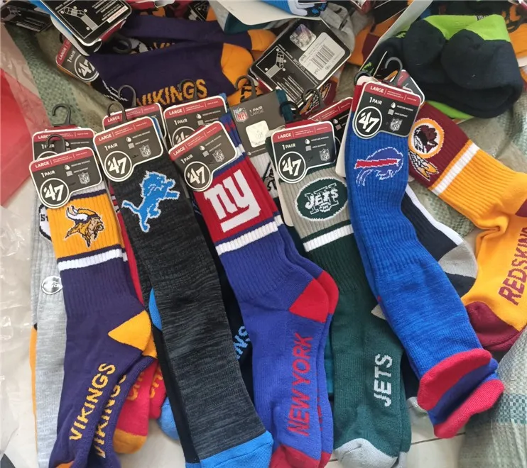 Wholesale NFL Athletic Football Print Designer Tube Socks