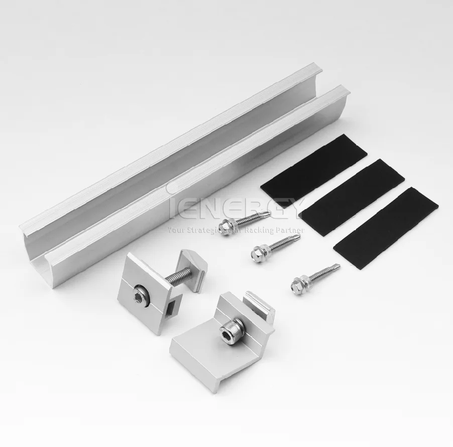 U Channel Aluminum Profile Rail Solar Pv System for Metal Sheet Solar ...