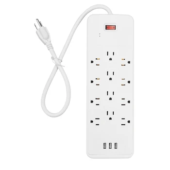 Hot Sale Usa Power Strip 12 Ac Outlet Electrical Extension Board,Usb ...