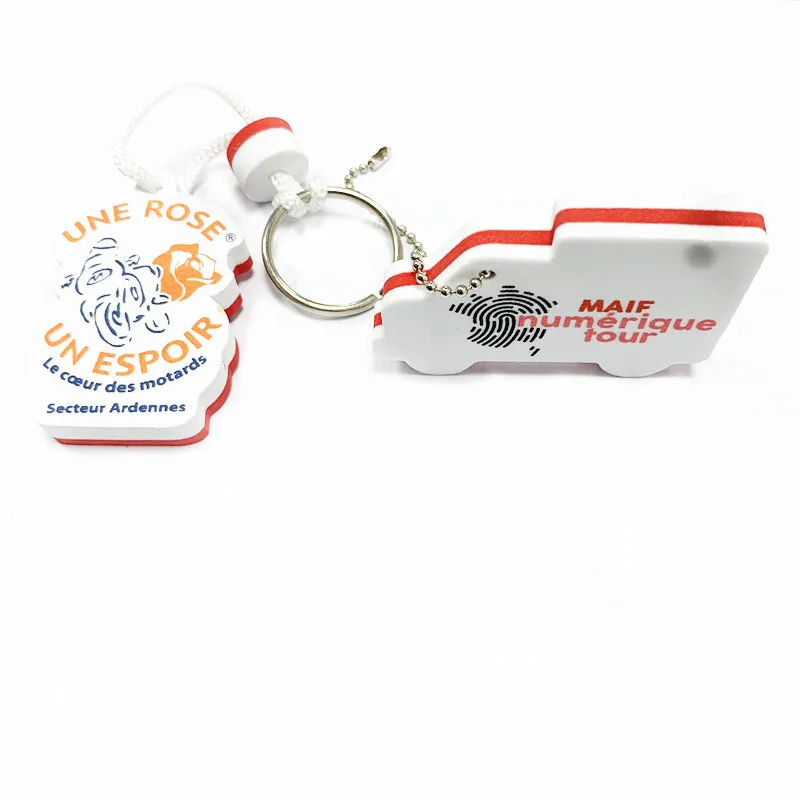 Custom 3d Cute Anime Car Eva Foam Nfl Keychains Floating Key Chain For ...