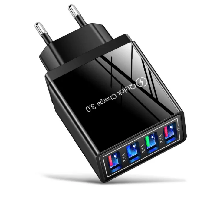 48W Quick Charge 3.0 USB Charger with 4 Ports - Fast & Safe