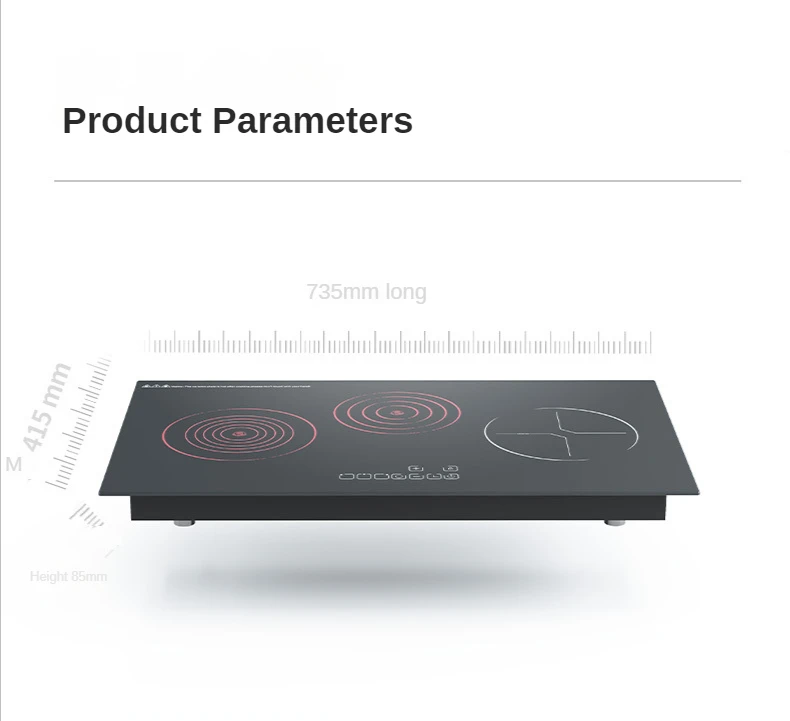 3 Burner Induction Cooker – Built-In Electric Ceramic Stove for ...