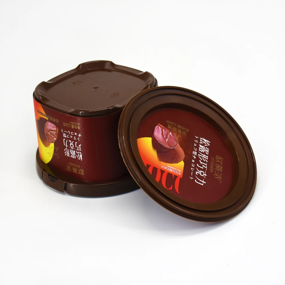 Custom Printing Special Shape Square Bottom Round Top Iml Pp Injection ...