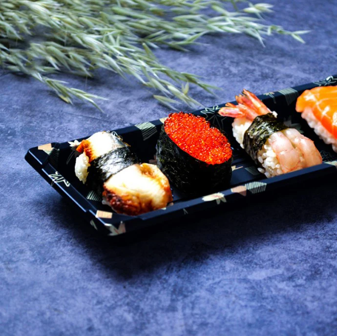 Stylish Black Sushi Cardboard Boxes - Innovative & Durable