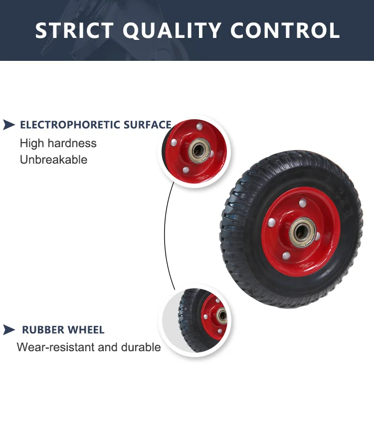 Inflatable Tires Pumping Wheel 8 Inch Shock-absorbing Tires Single ...