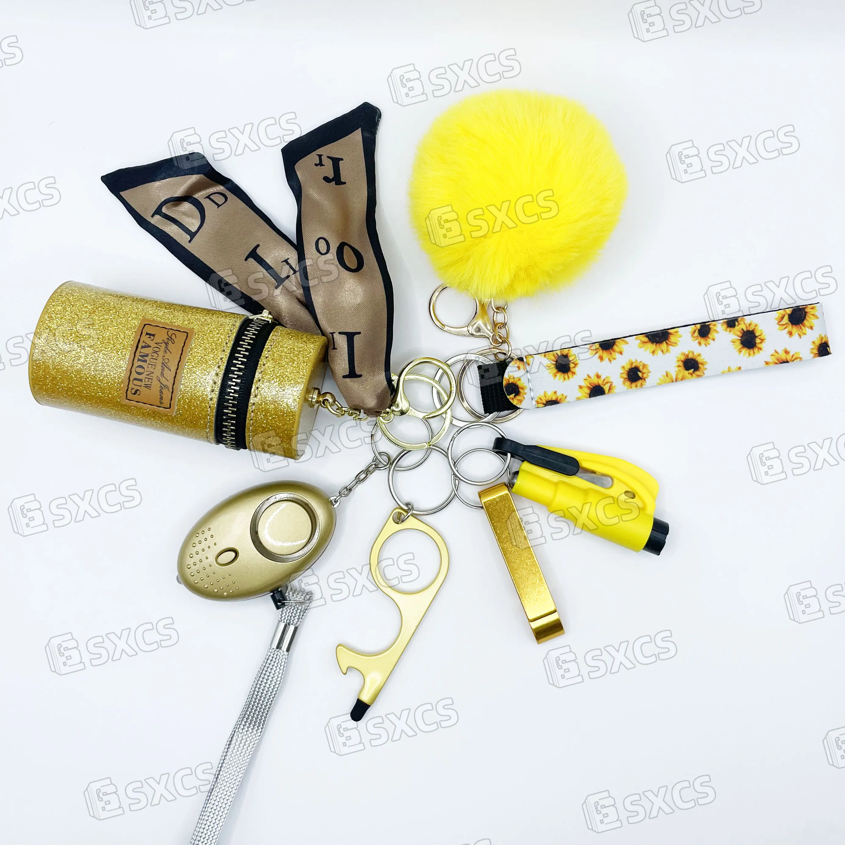 Wholesale Keychain Rubber Self Defense Key Chains For Women Plush ...