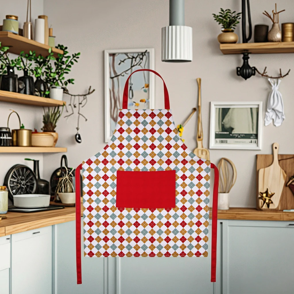 Fashion Medieval Cotton Linen Cooking Kitchen Aprons For Women With Flower Prints Sleeveless ...