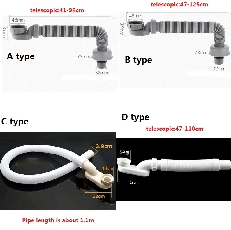 Odor-proof Downcomer Bathtub Plastic Drainage Pipe