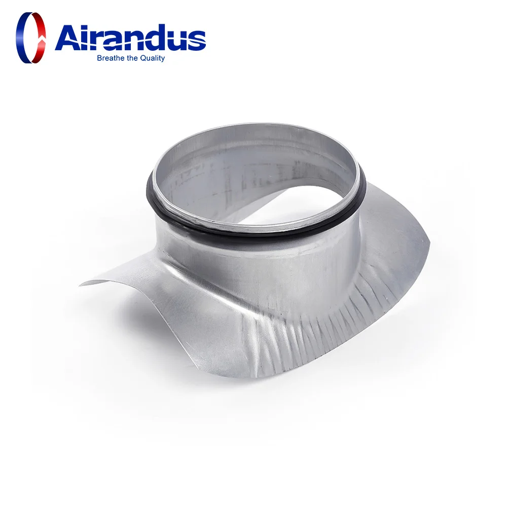 HVAC System Galvanized Steel Spiral Air Duct Fittings Pressed Collar ...