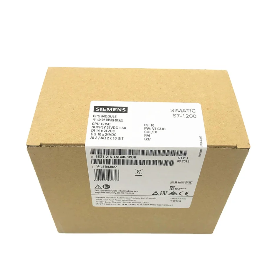 Siemens Simatic S7-1200 1215 Cpu 1215c Module 6es7215-1ag40-0xb0 - Buy 6es7215-1ag40-0xb0,Plc ...