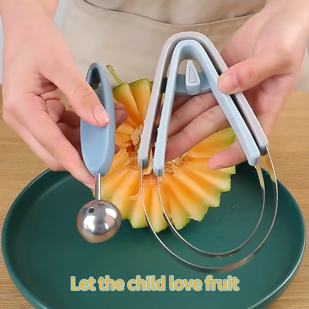 4 In 1 Multifunctional Fruit Carving Tools Watermelon Cutter Stainless ...