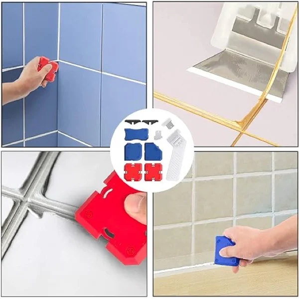 Professional Caulking Sealant Tool Set Grout Joint Smoother Scraper Set ...