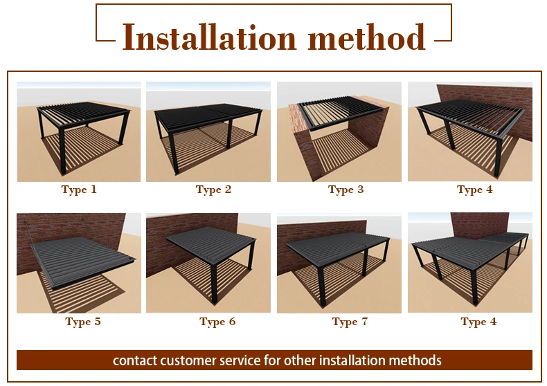 Luxury Modern Automatic Louver Roof Electric Aluminum Big Garden ...