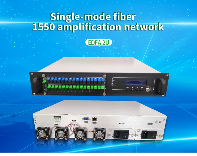 High Quality Ftth Fiber Optical Amplifier 2u 32 Ports 23 Db Edfa With/without Wdm Catv Single ...
