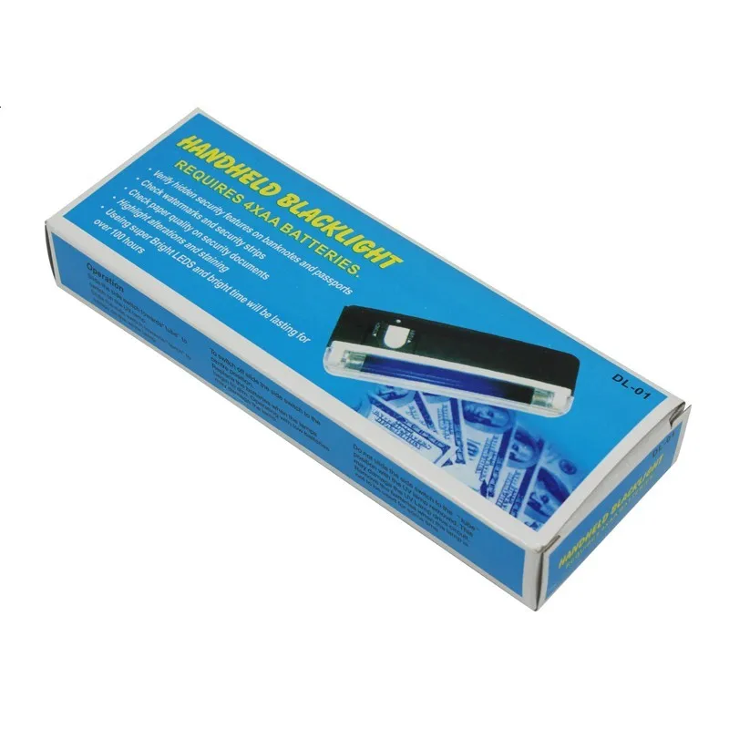 Dl-01 Handheld 2 In 1 Lamp Geld Detector Mini Multi Valuta Cash ...