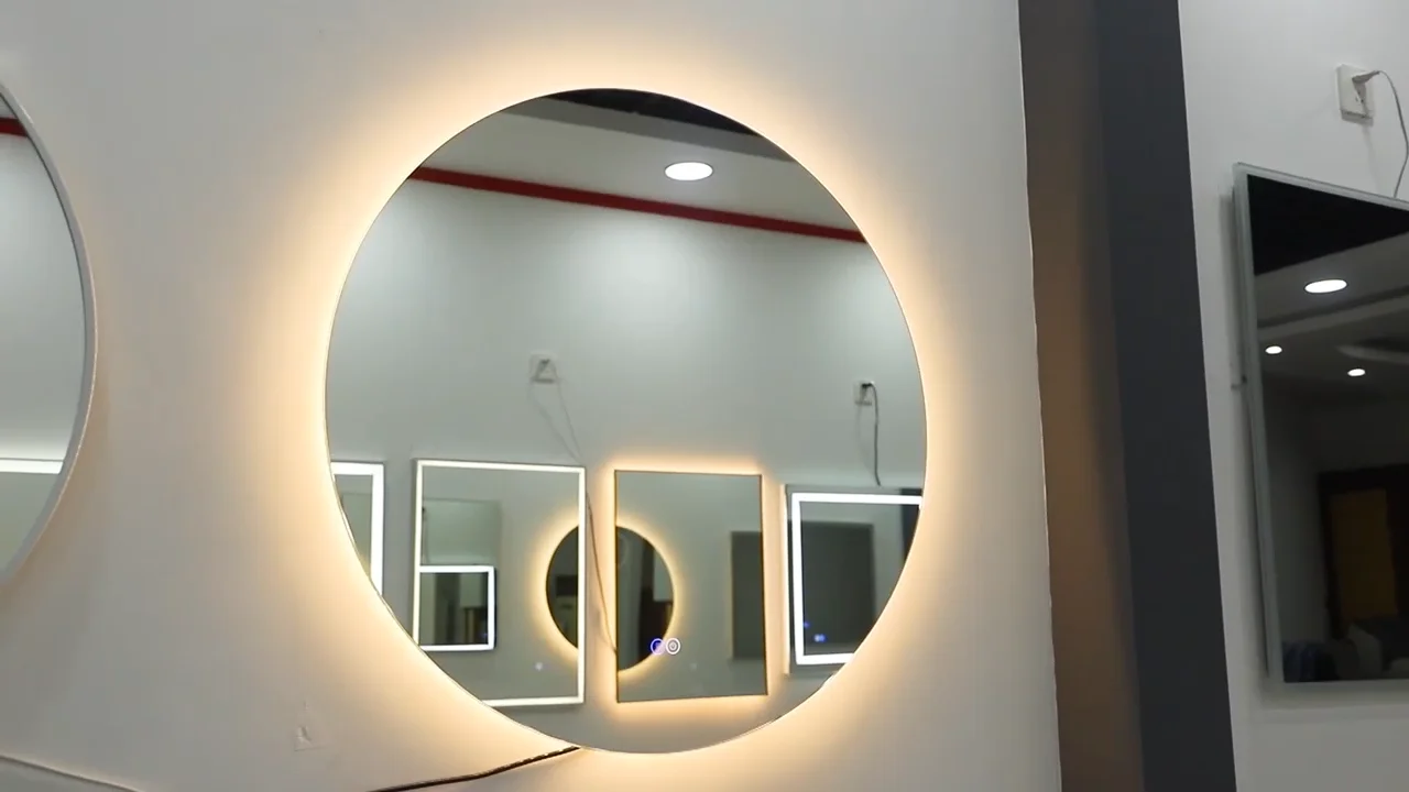 Modern Frameless Touch Sensor Smart Bath Mirrors For Hotel Backlit Led ...