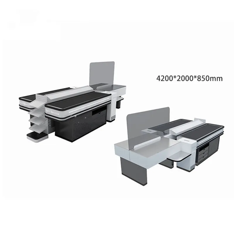 MOFAN Checkout Counter with Conveyor Belt for Supermarkets