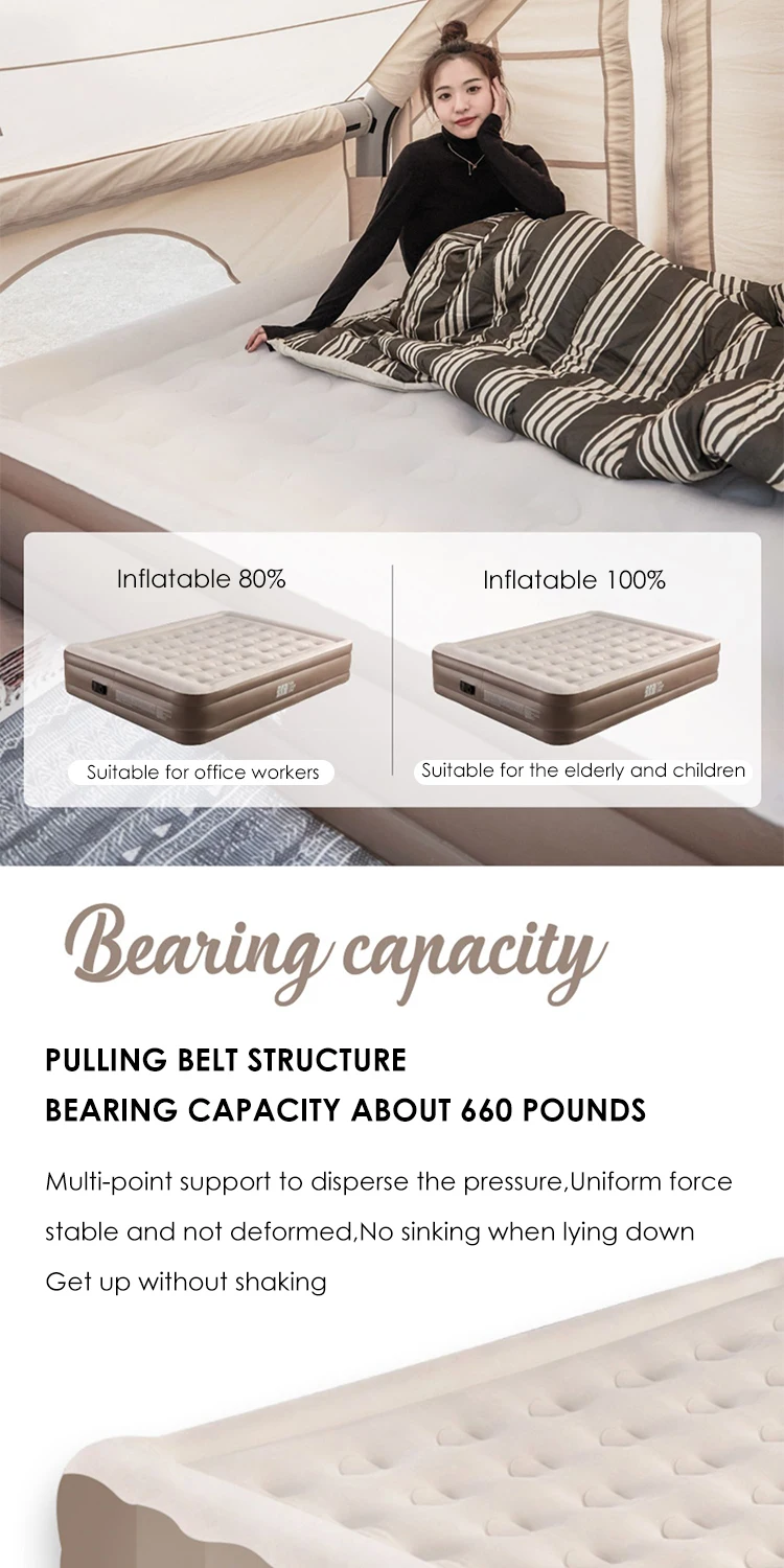 Twin Double Self Inflatable Air Mattress Bed With 220v Built-in ...