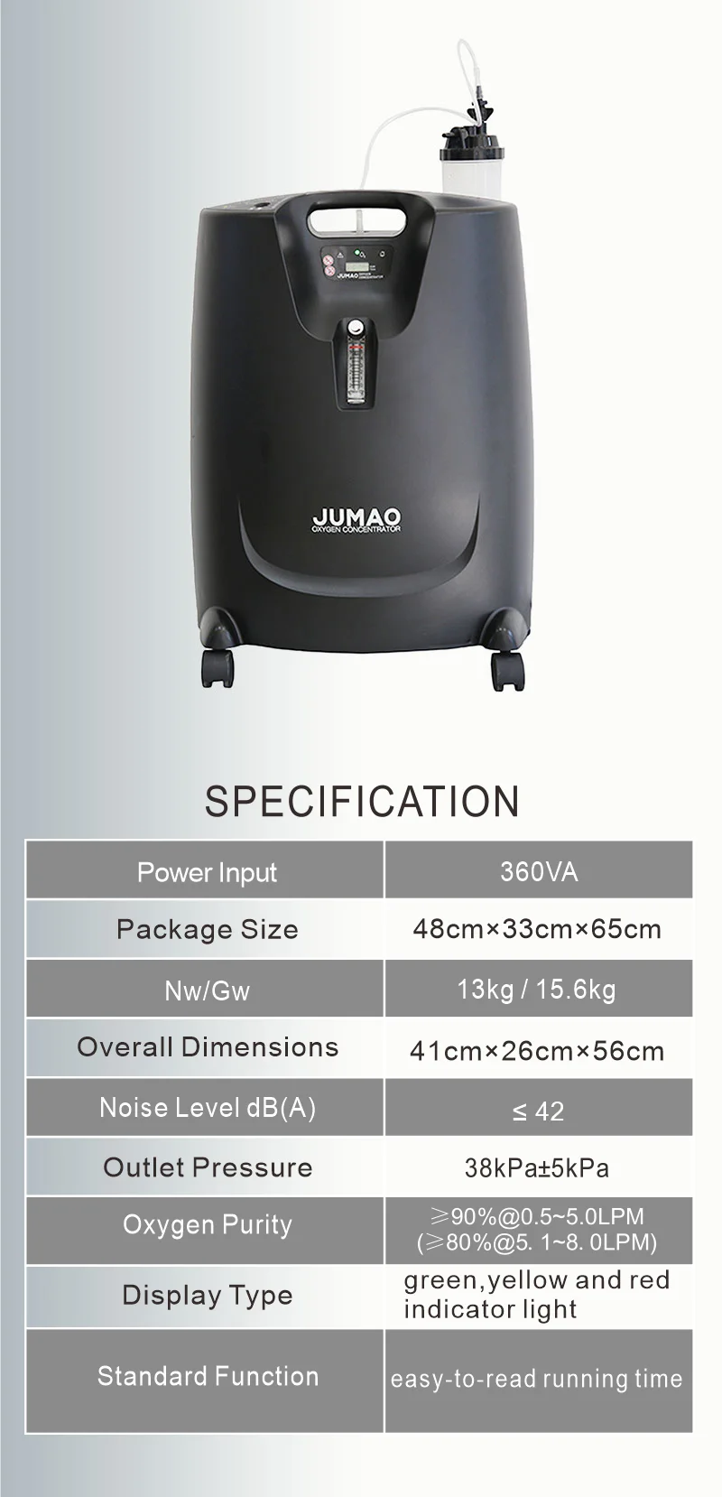 Black Oxygen Concentrator Multiple Security Alarm System Oxygen ...