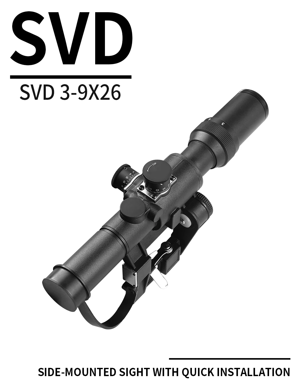 SVD POS 3-9x24 Cross Reticle Glass Scopes - Shockproof Optics