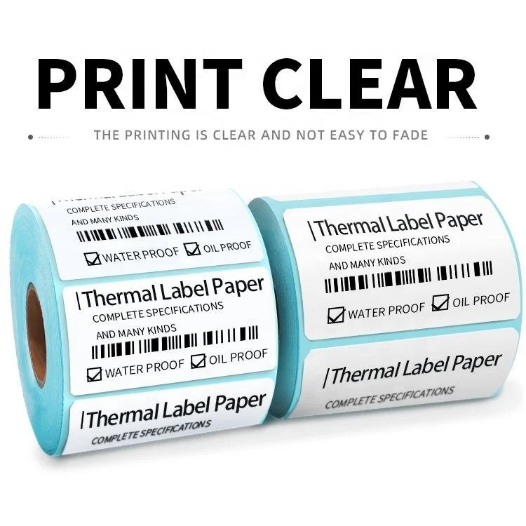 Barcode Stickers Plain Color Label Printer Three Anti-thermal Paper ...