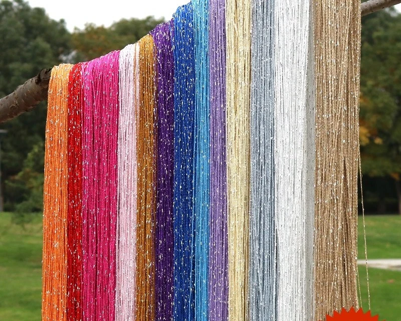 String Curtain Wall Panel Fringe Blind Decorative Tassel Screen Sliver ...