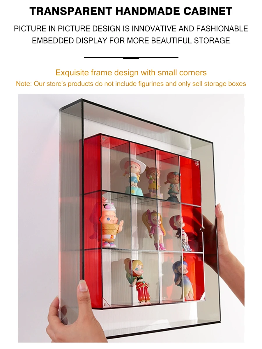 Acrylic Hand Display Box Transparent Blind Box Storage And Display Rack ...