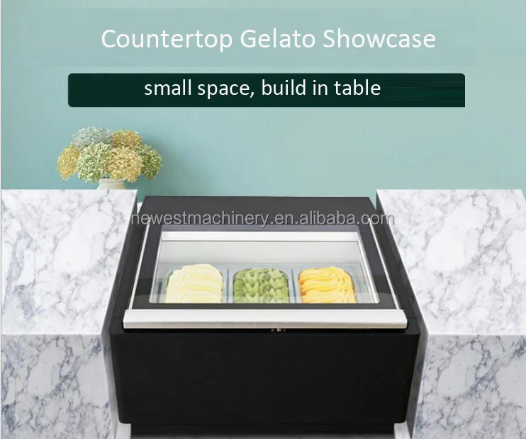 Commercial Ice Cream Display Case - Table Top Showcase