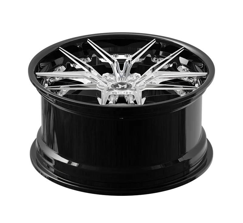 H R E 20 Inch 5x114.3 Gloss Black Machined Spoke 2 Piece Car Forged ...